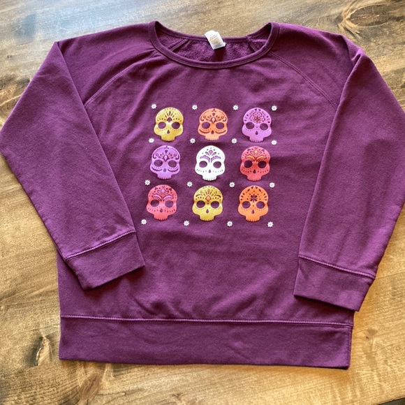Modcloth | Tops | Sugar Sugar Candy Skulls Sweatshirt | Poshmark